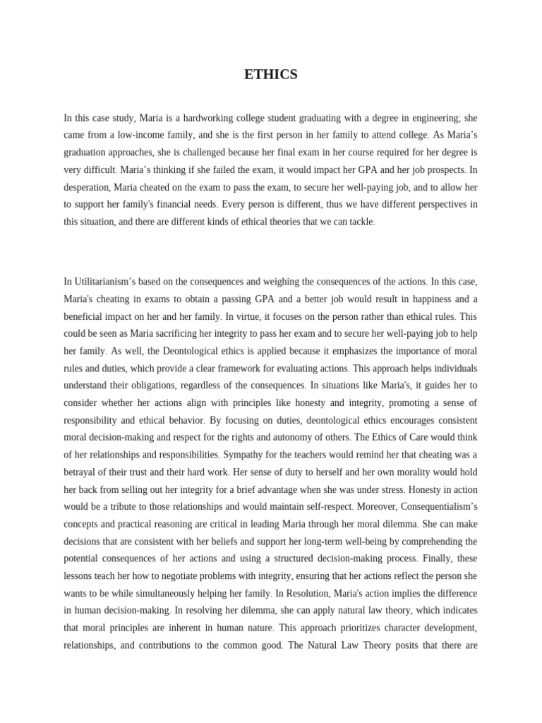 ETHICS | PDF | Integrity | Morality