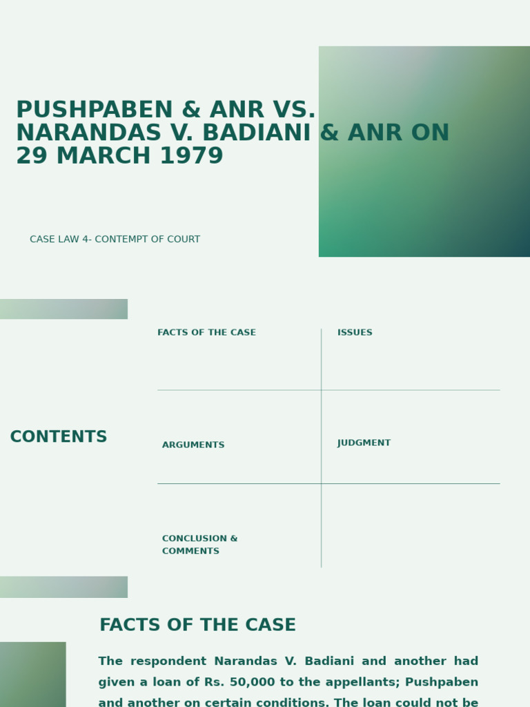 Case Law 4 - Presentation | PDF | Contempt Of Court | Sentence (Law)