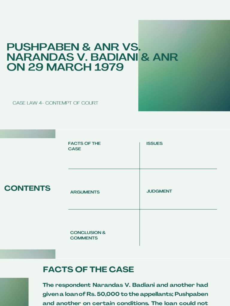 Case Law 4 - Presentation | PDF