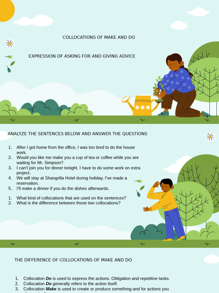 Collocations of Make and Do | PDF | Self-Improvement