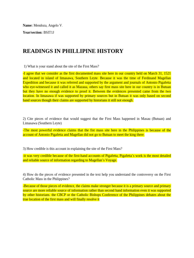 Reading in Philippine History | PDF