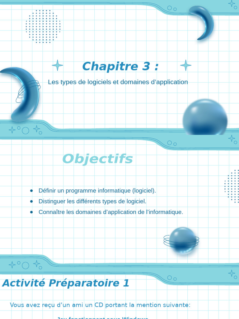 Module 1 Chapitre 3 Cours | PDF | Application | Informatique