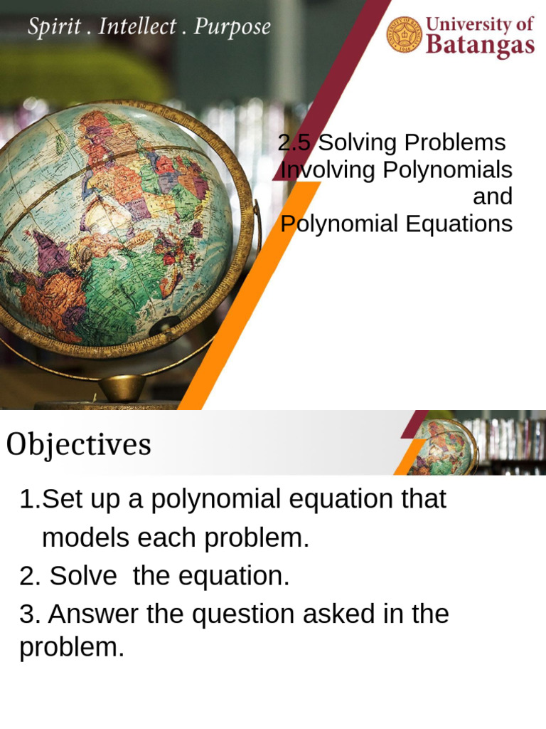 2.5 Problems Involving Polynomial Equations | PDF | Science & Mathematics