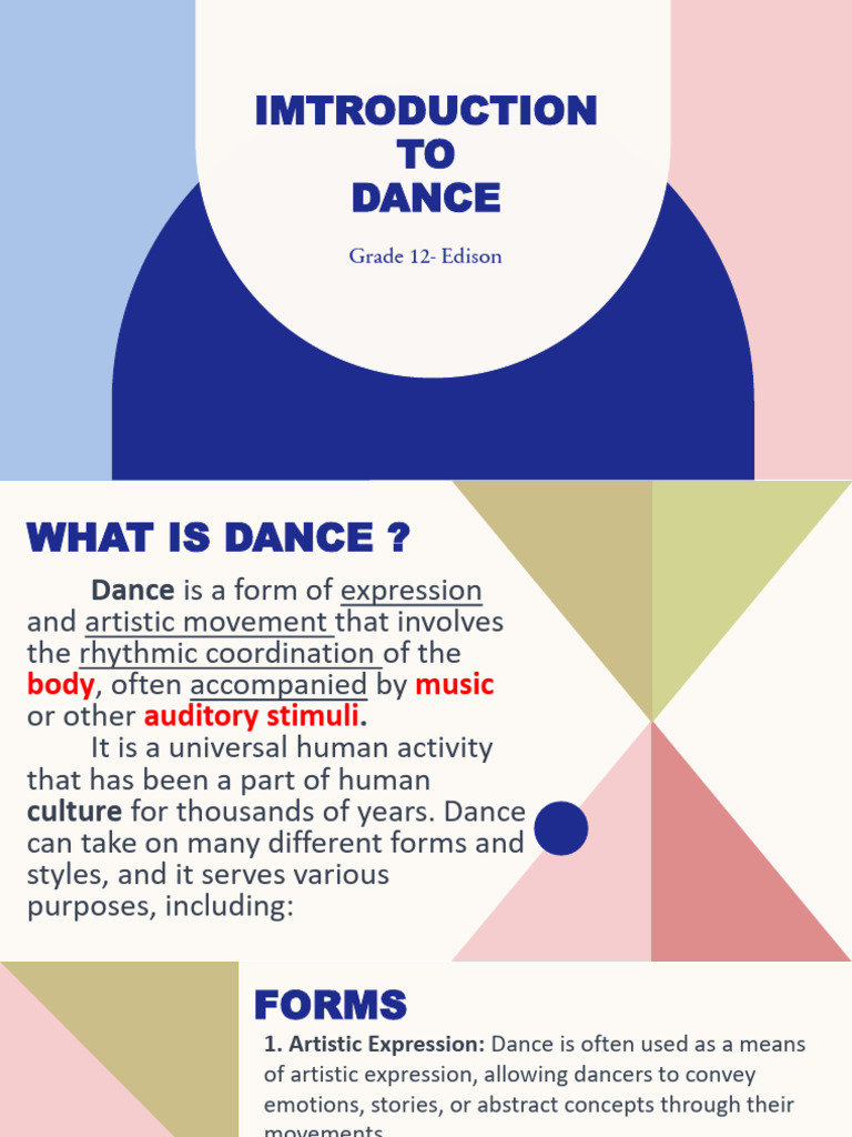 Introduction-to-dance-grade-12-edison-sy-2023-2024 | PDF | Dances ...
