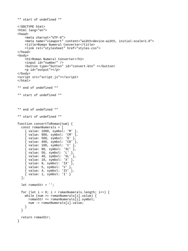 Build A Roman Numeral Converter | PDF