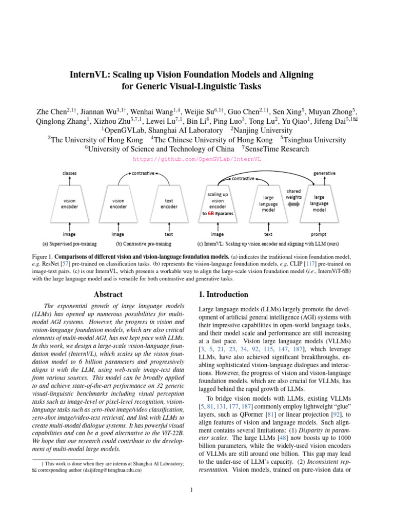 InternVL: Vision-Language Model Scaling | PDF | Computer Vision ...