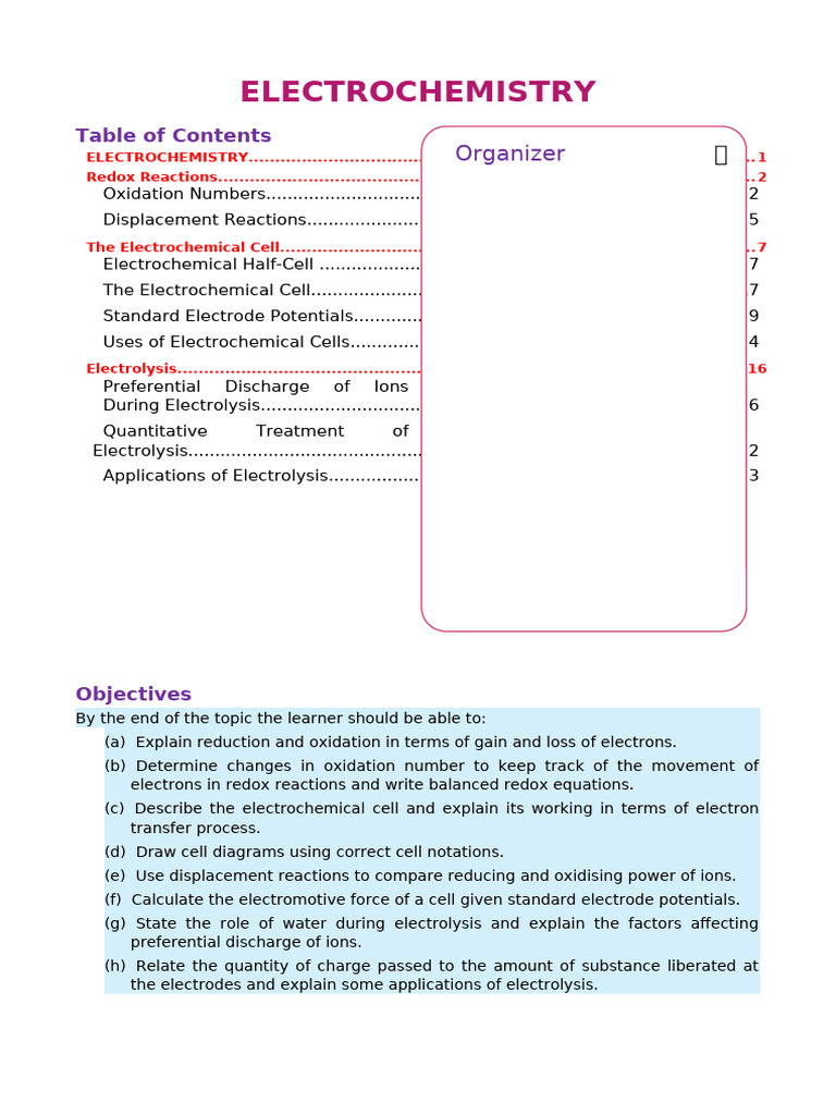 4.4 Electrochemistry-2 | PDF | Electrochemistry | Redox