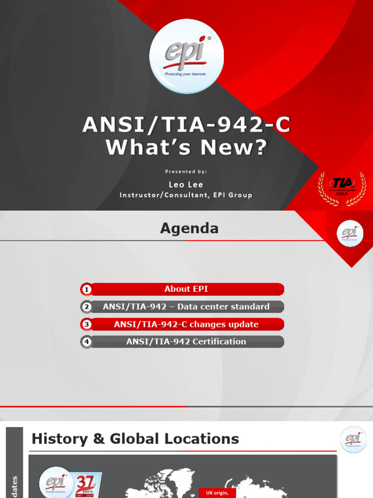 Speaker - D03 - 5780 - TIA-942-C Whats New 2024 | PDF | Technology & Engineering