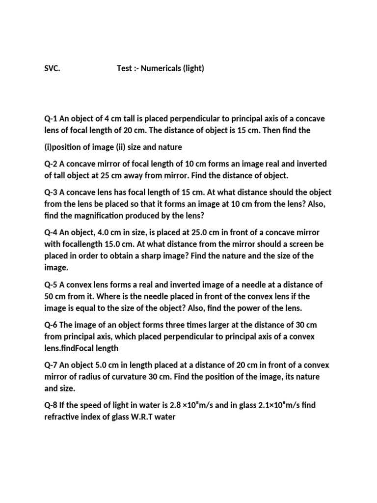 Light Refraction and Reclaim | PDF