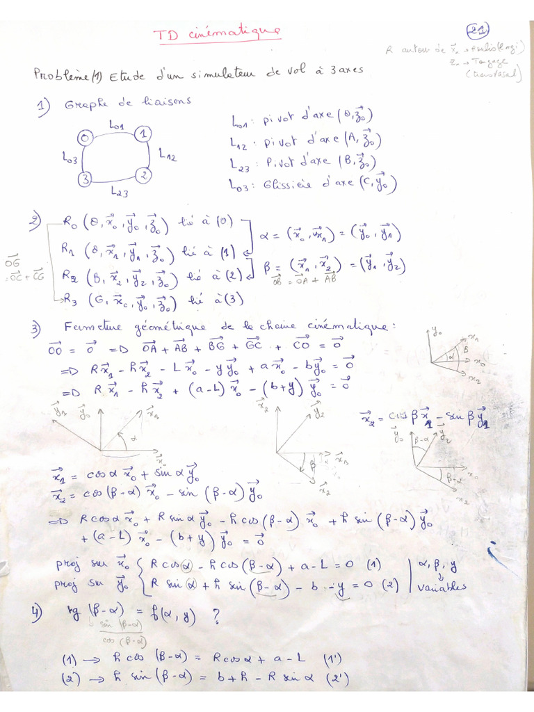 TD Cinematique | PDF