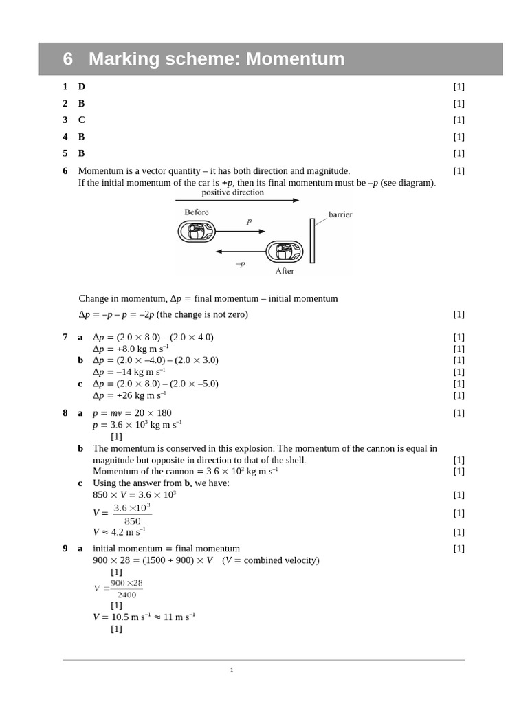 Momentum Calculations and Concepts | PDF | Momentum | Euclidean Vector