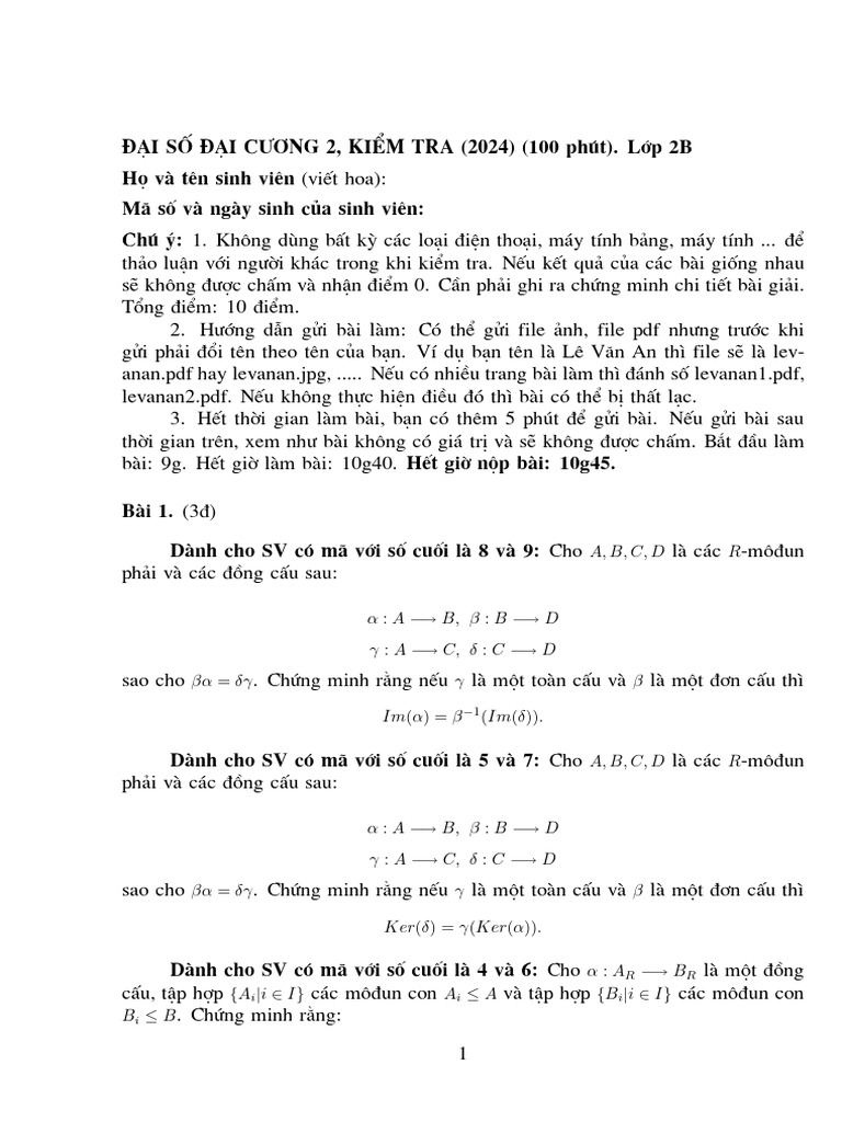 De Kiem Tra Viet T2B | PDF