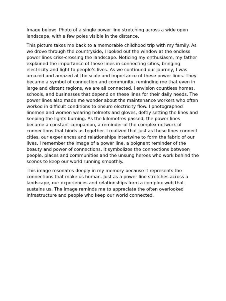 Power Lines: Symbols of Connection | PDF | Social Science | Poetry