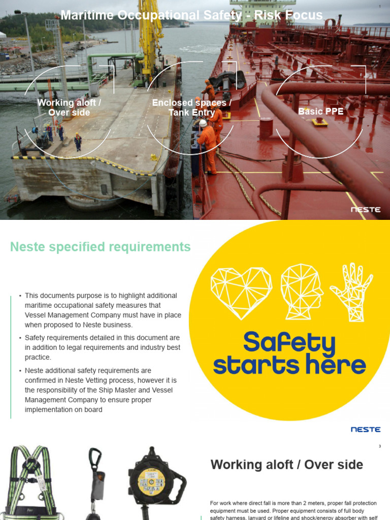 Maritime Safety Guidelines for Neste Operations | PDF | Safety