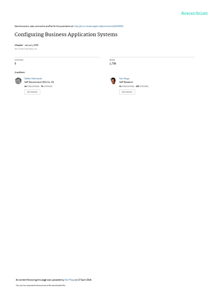 Configuring Business Application Systems | PDF | Business Process ...