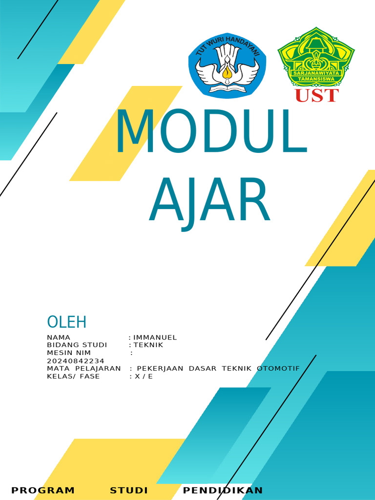 Contoh Cover Modul Ajar | PDF