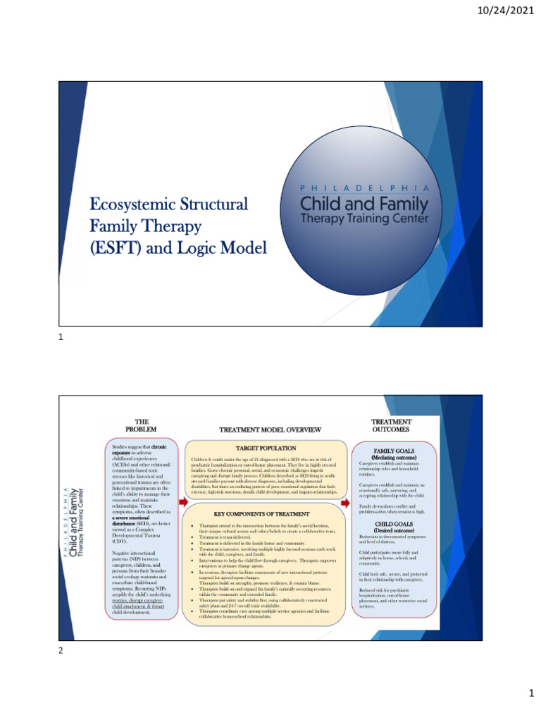 Ecosystemic Structural Family Therapy Model | PDF | Psychological ...