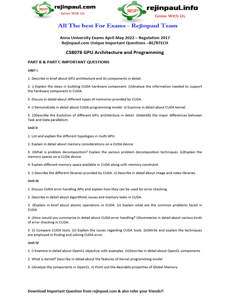 CS8076_GPU | PDF | Convolution | Graphics Processing Unit