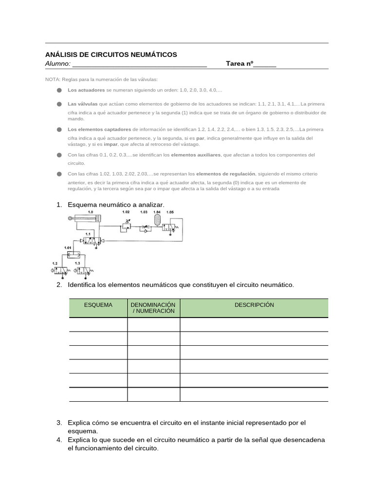 Plantillla Analisis C. Neumatica - Ej2 | PDF