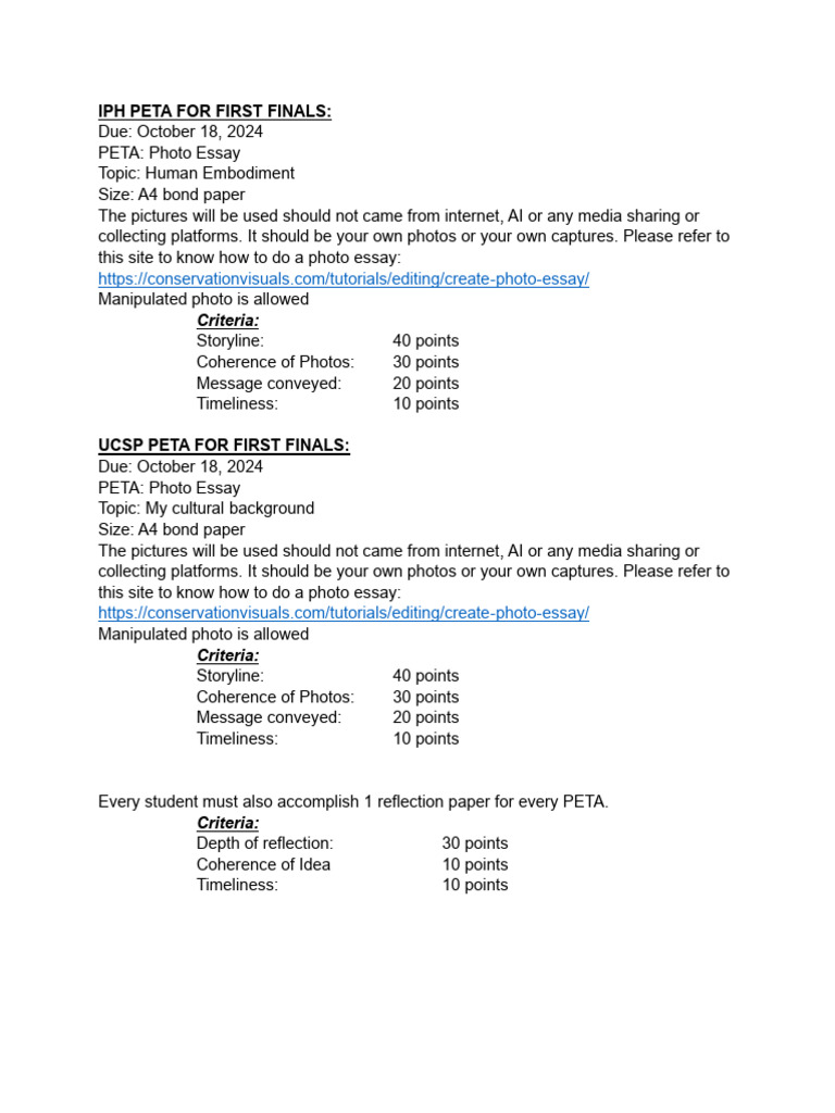 IPH and UCSP PETA and Written | PDF