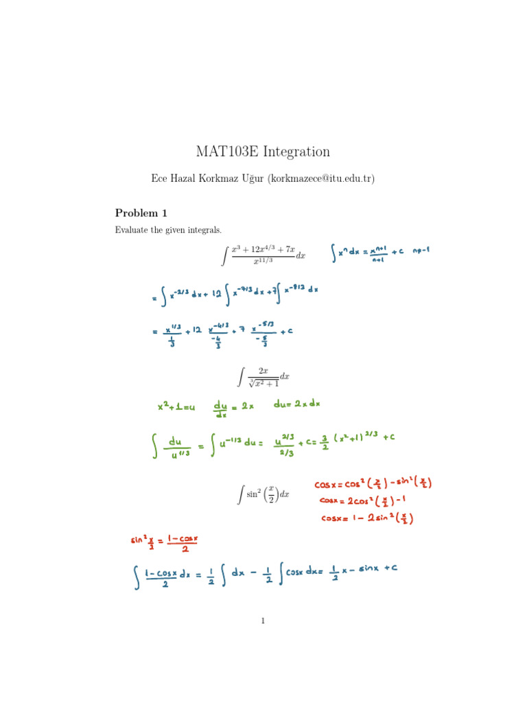 103E PS8 Integral1 | PDF