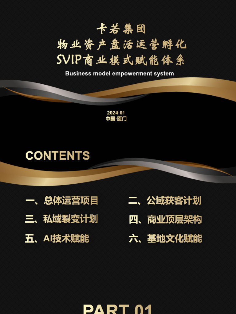 卡若集团物业资产盘活运营孵化SVIP商业模式赋能体系 | PDF