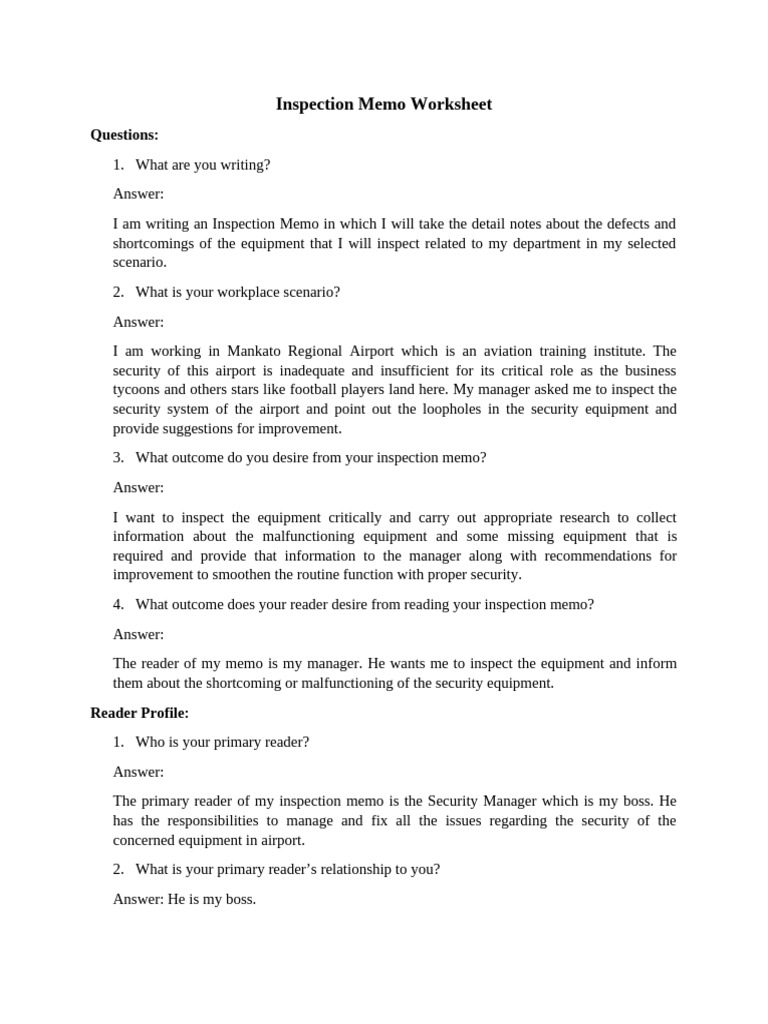 Security Inspection Memo for Airport | PDF | Human Communication