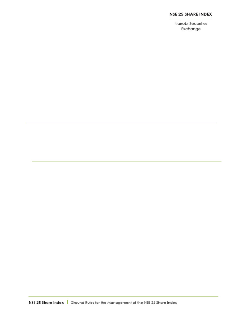 Groundrules Nse 25 Share Index - v1.3 | PDF | Stock Market Index ...