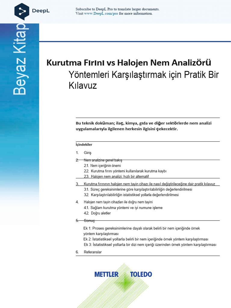 Kurutma Fırını Vs Halojen Nem | PDF