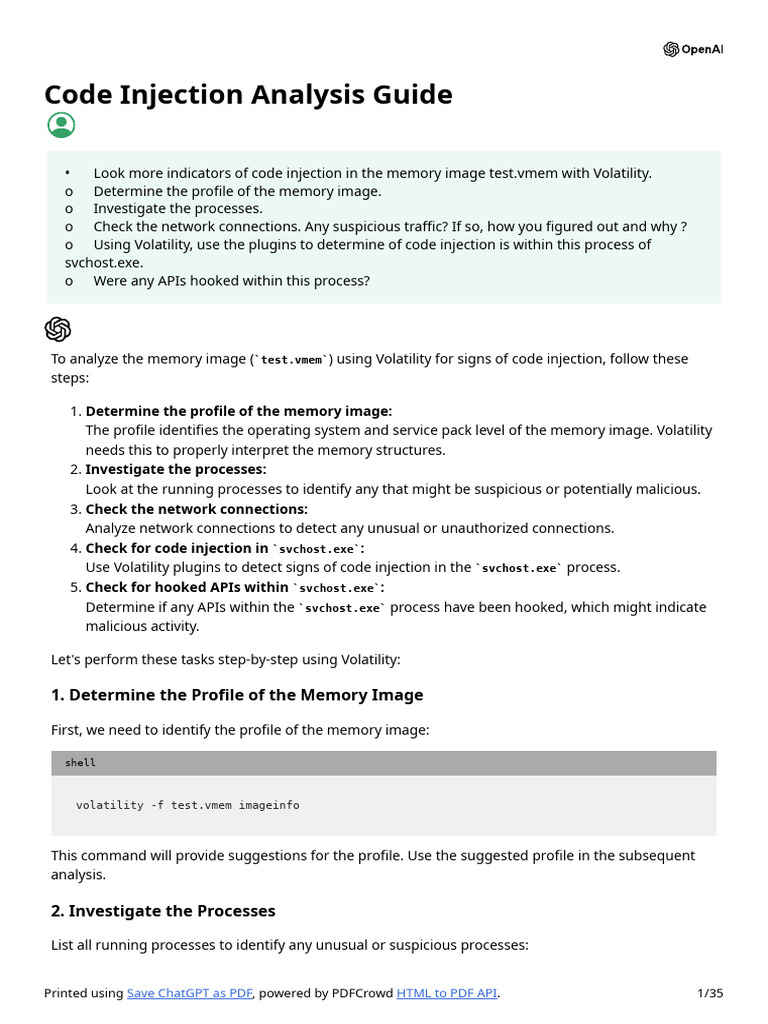Code Injection Analysis Guide | PDF | Computer Architecture | Computing