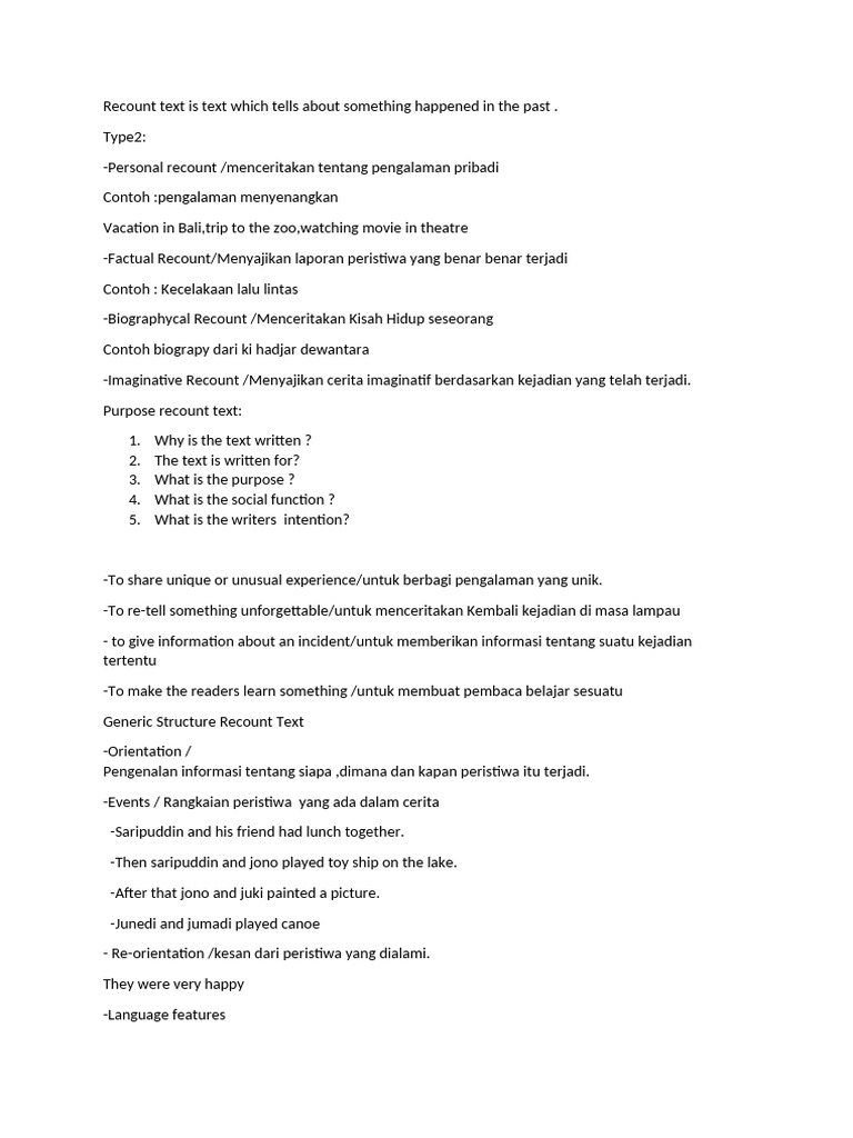 Materi Recount | PDF
