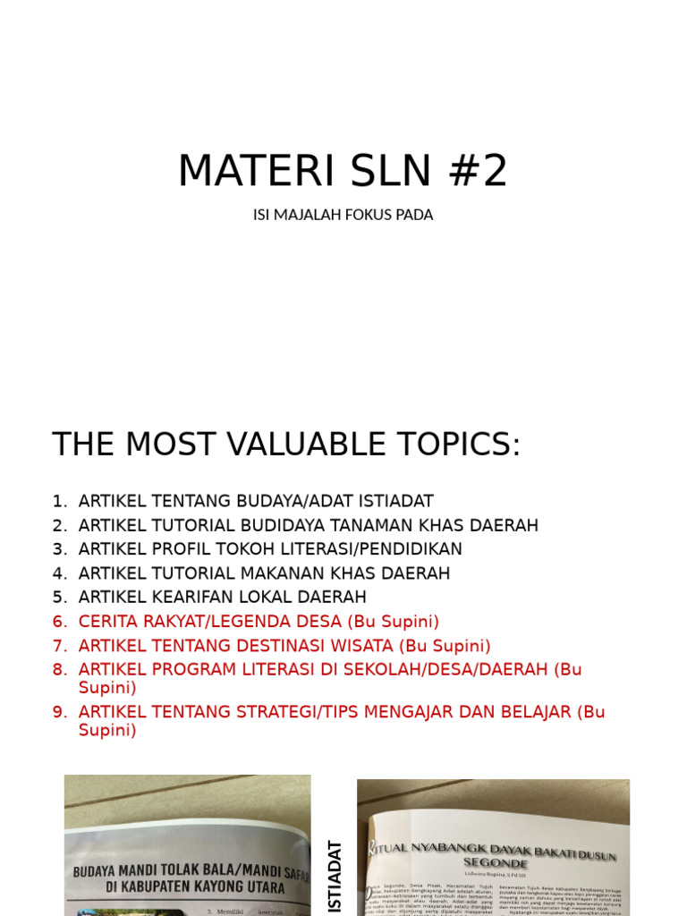 Materi SLN 2 | PDF