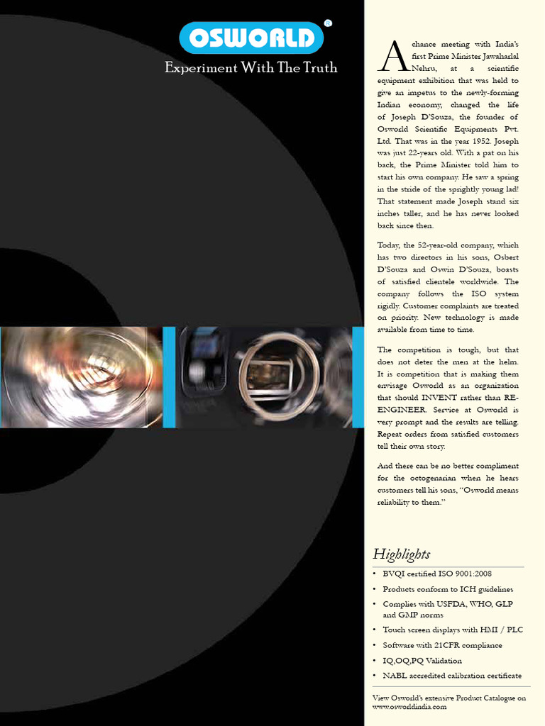Osworld Product Complete Brochure | PDF | Vacuum