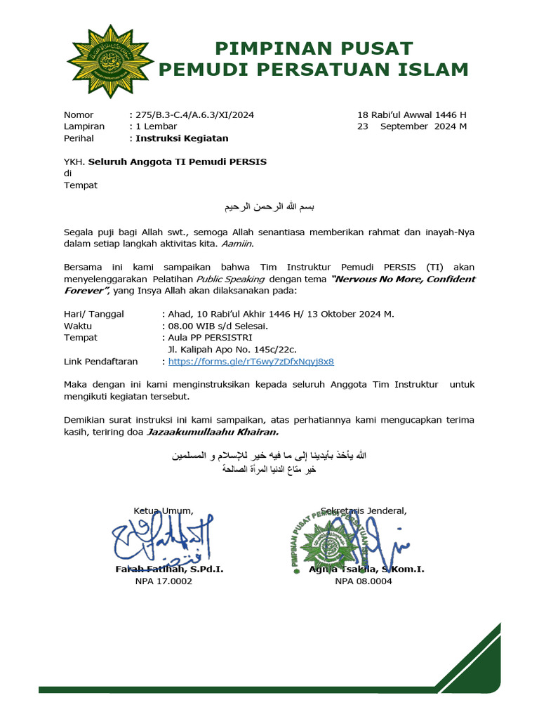 275-C.4-Instruksi Anggota Tim Instruktur | PDF | Karier & Perkembangan ...