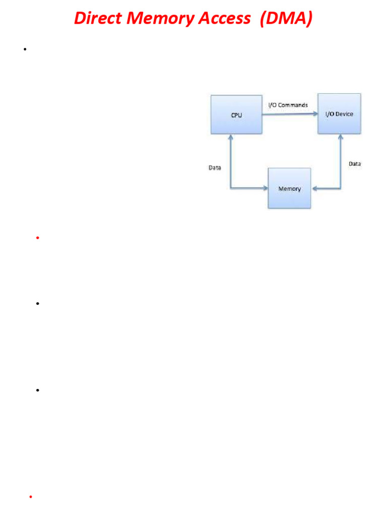 Direct Memory Access (DMA) | PDF | Input/Output | Device Driver