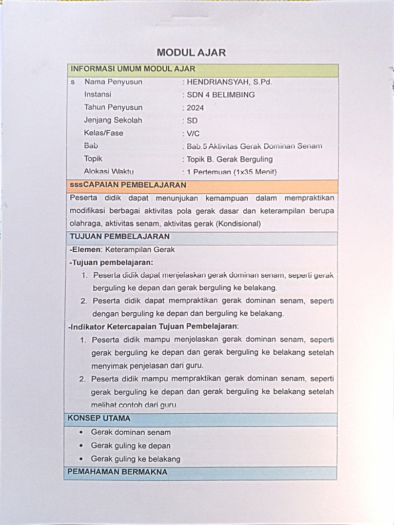 Modul Ajar - PKG | PDF