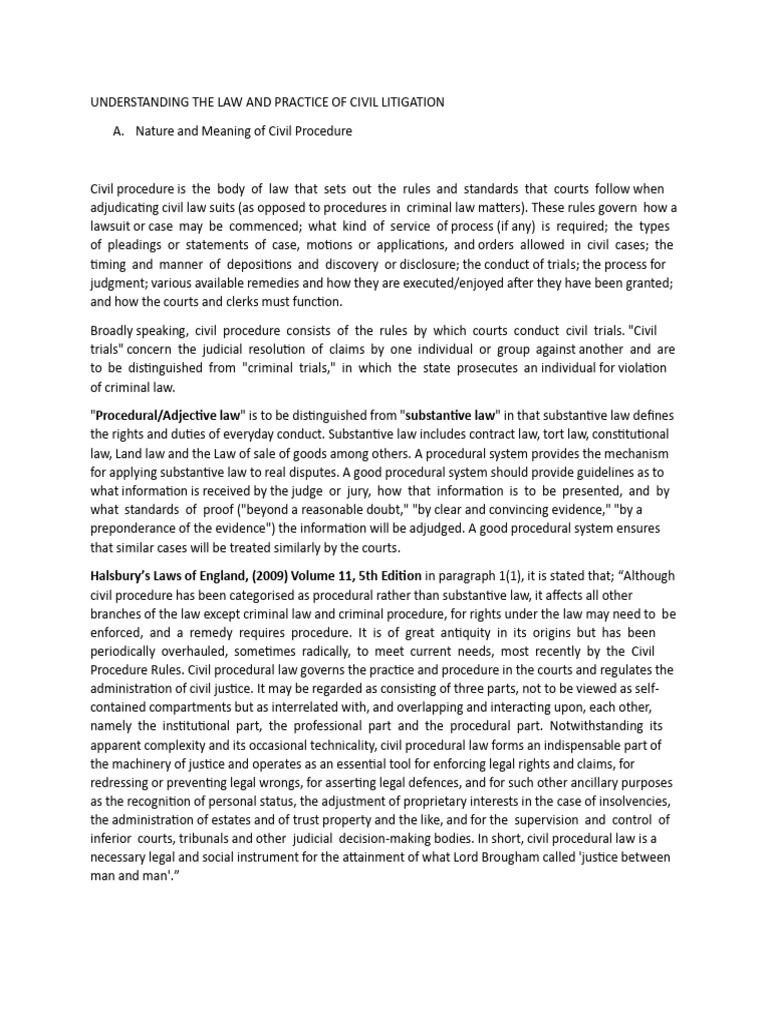 Understanding The Law and Practice of Litigation | PDF | Lawsuit ...