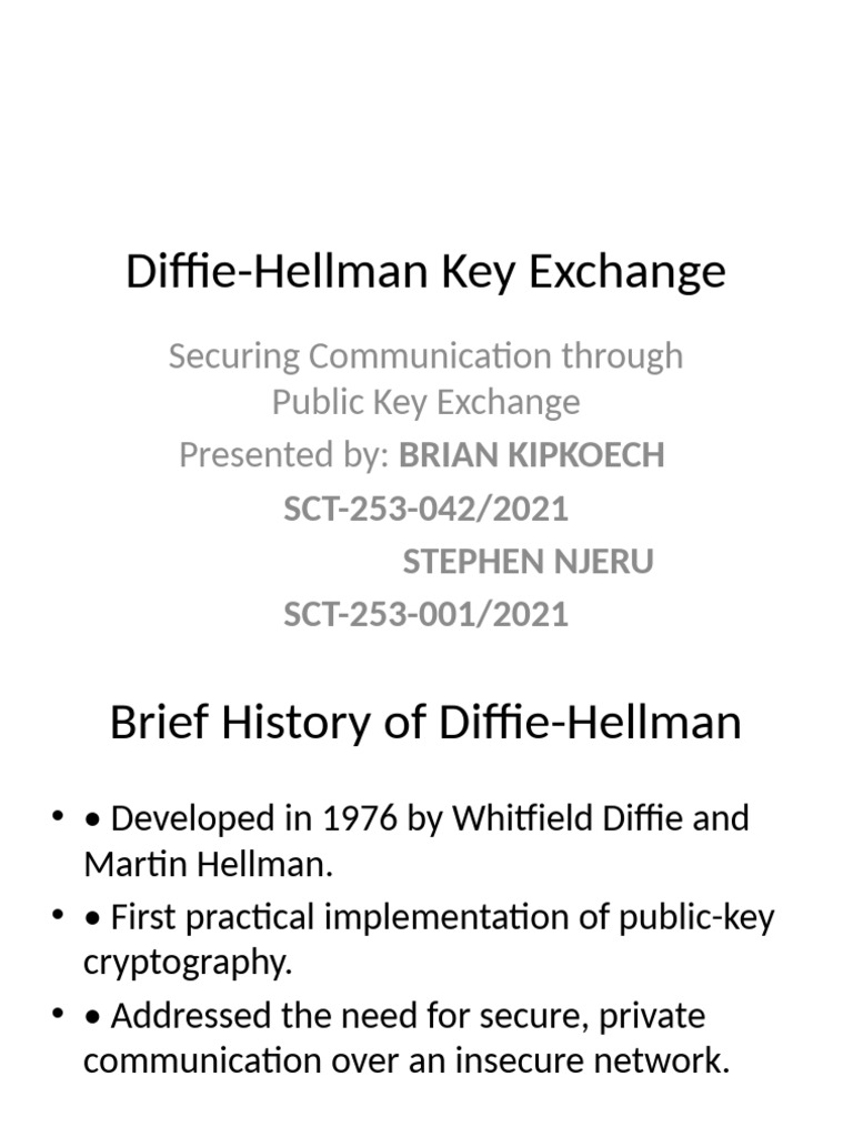 Diffie-Hellman Key Exchange Guide | PDF | Law | Technology & Engineering