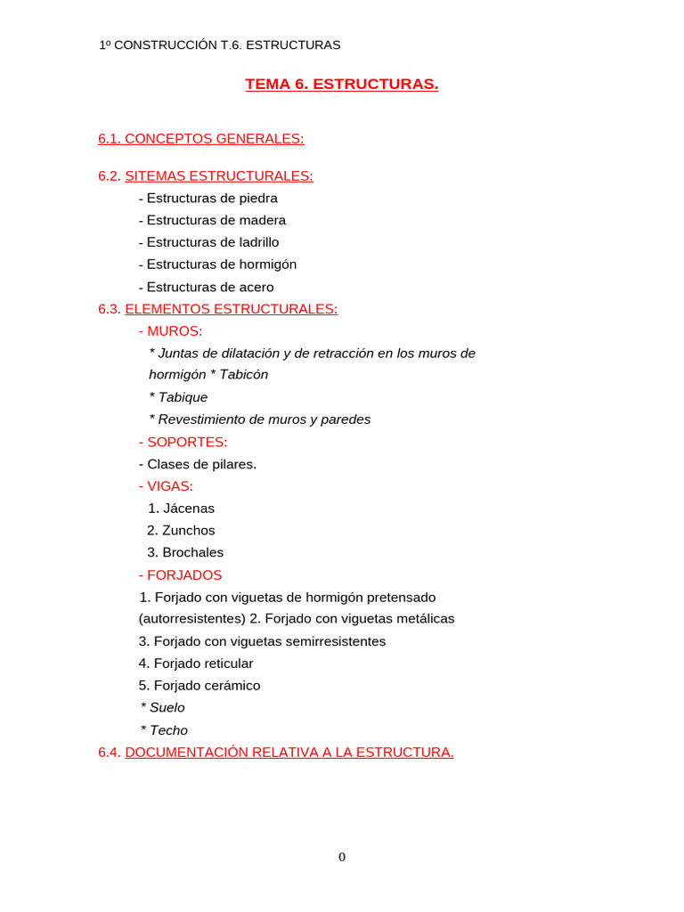 Tema 6. Estructuras | PDF | Albañilería | pared