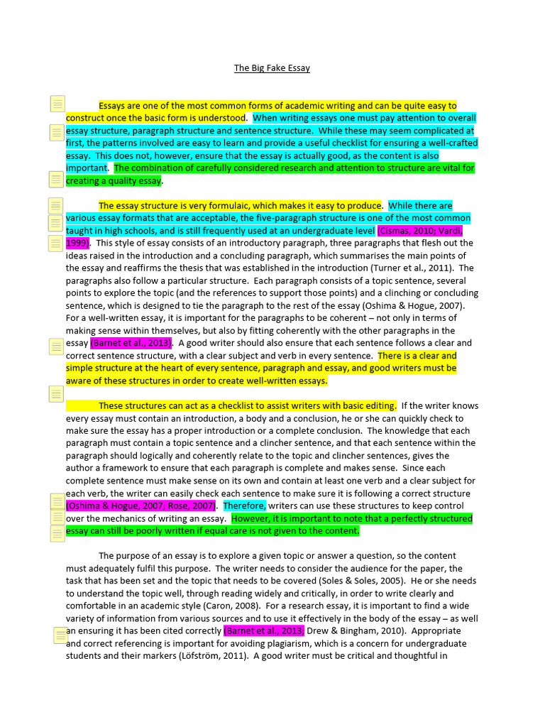 Understanding Fake Essays | PDF | Essays | Paragraph