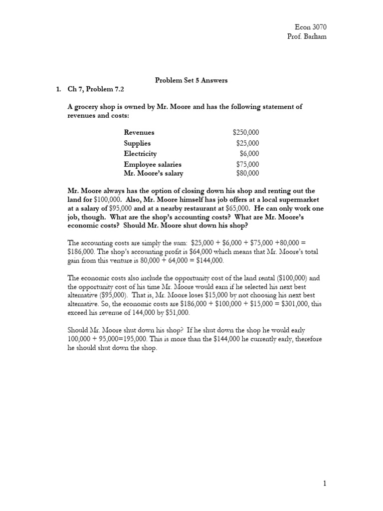 3070 PSet-ch7 Solutions | PDF | Demand | Production Function