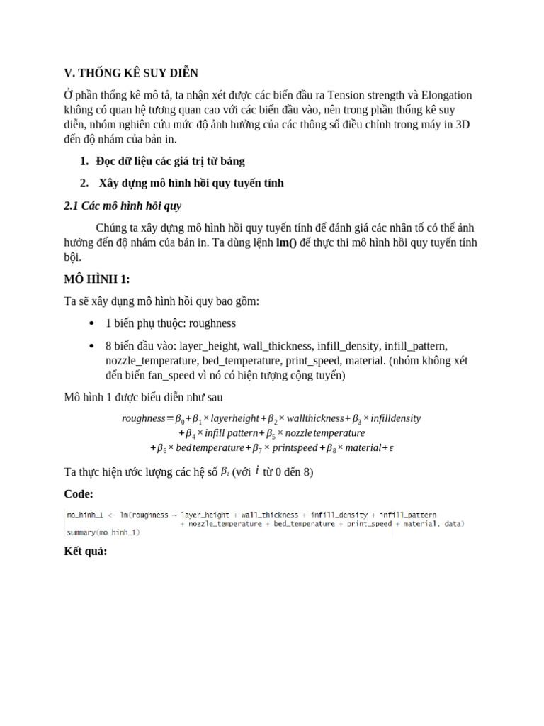 Thống kê suy diễn - dl1 - Chưa xong | PDF