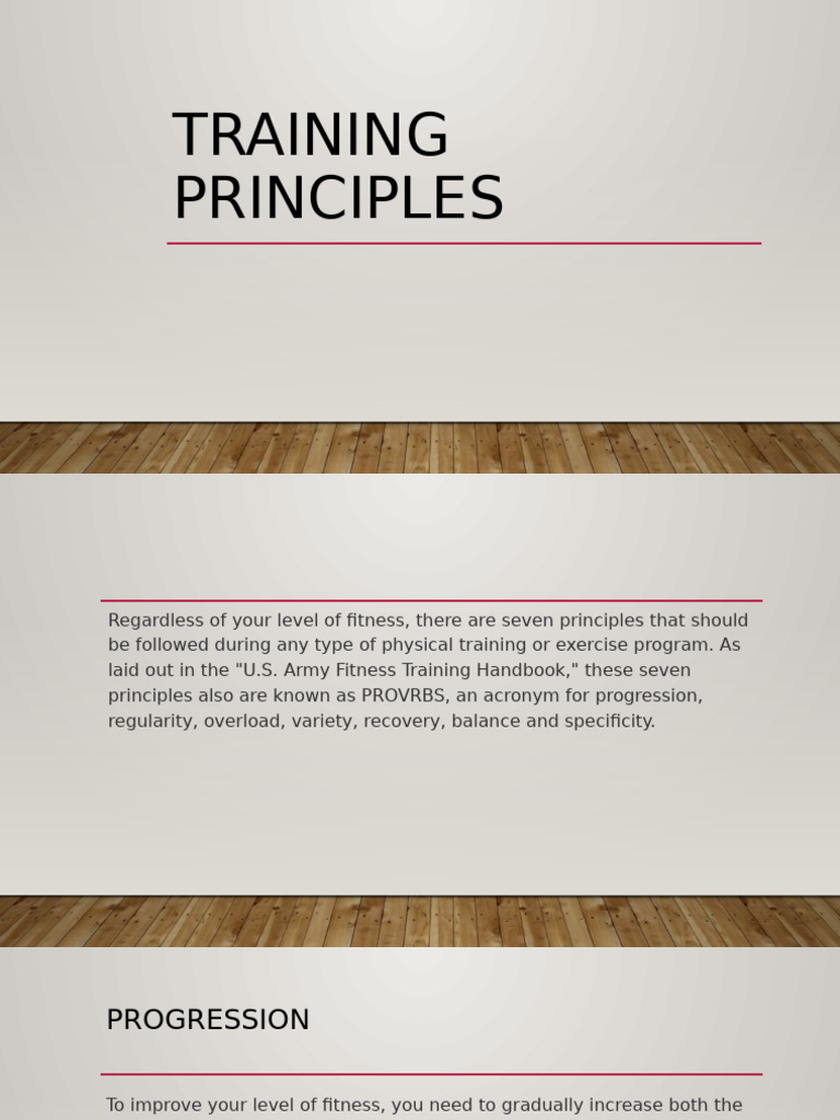 Training Principles | PDF | Physical Fitness | Physical Exercise