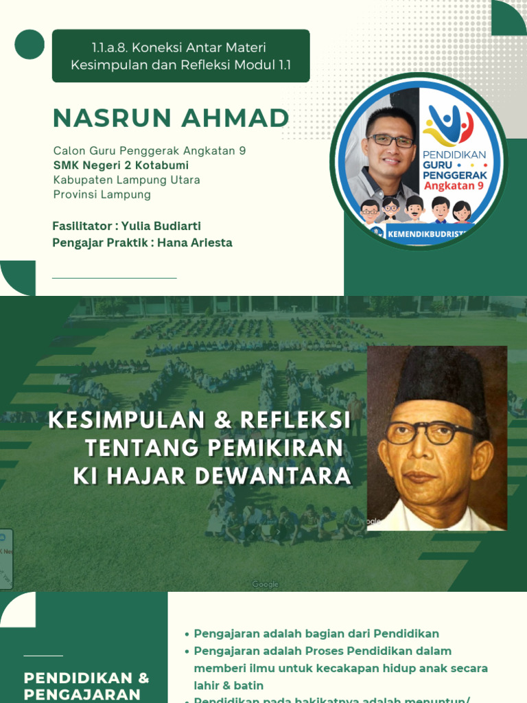 Koneksi Antar Materi Modul 1.1 - Nasrun | PDF