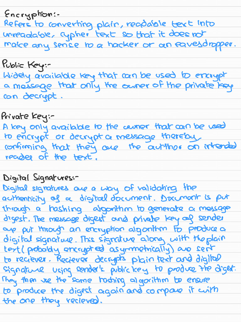 A - Levels CS (Security) Cliffnotes | PDF