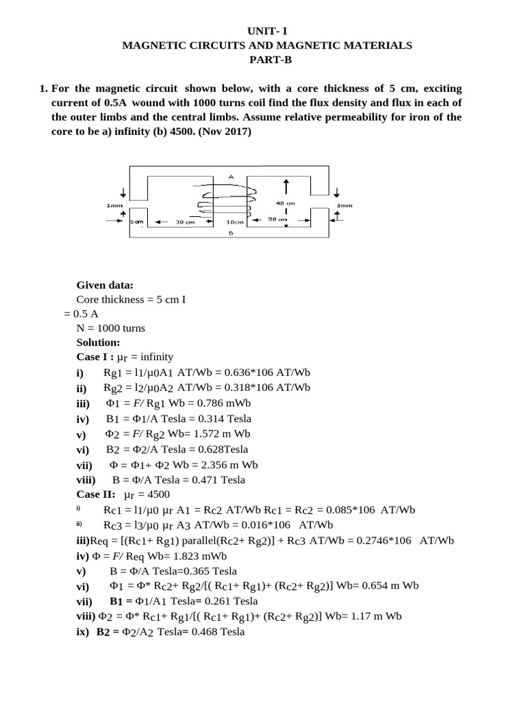 Electrical Machines - 1 Unit-2 | PDF | Inductor | Transformer