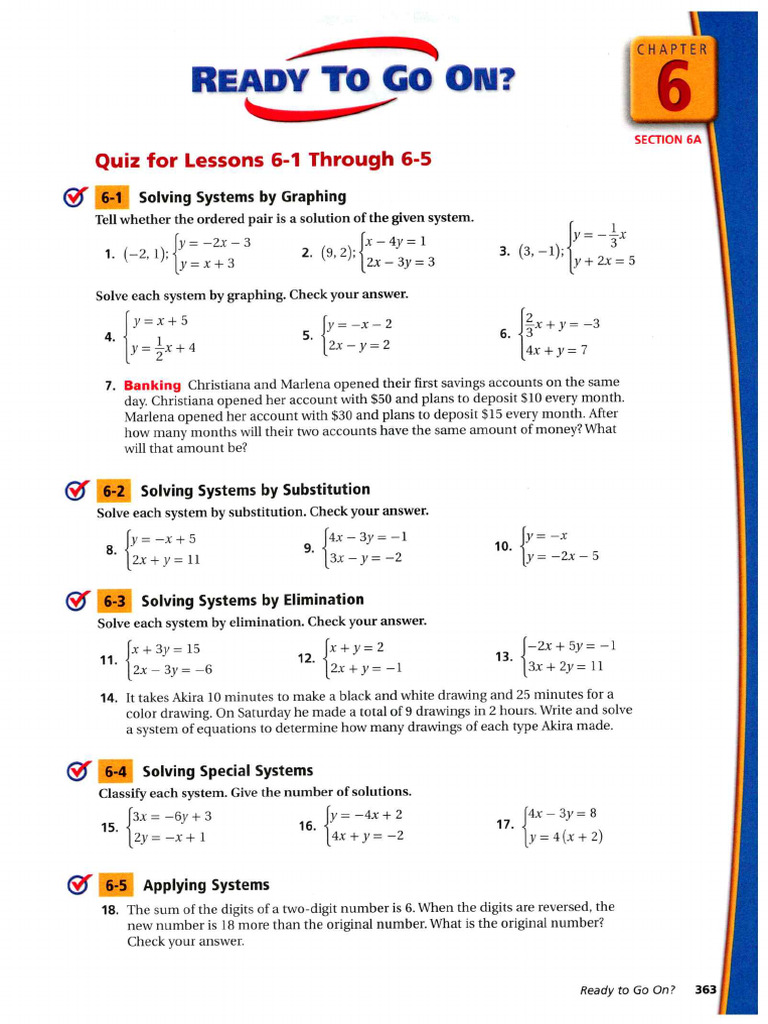 Algebra 1 CH 06 Quiz 1 | PDF