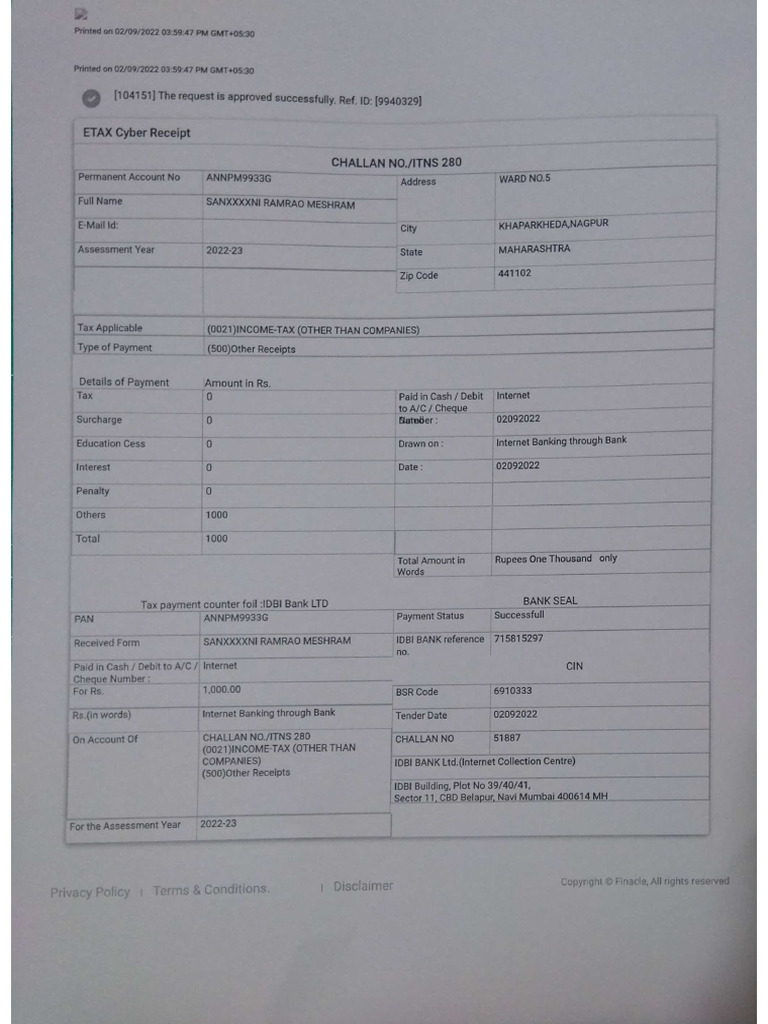Challan Appeal Fees. | PDF