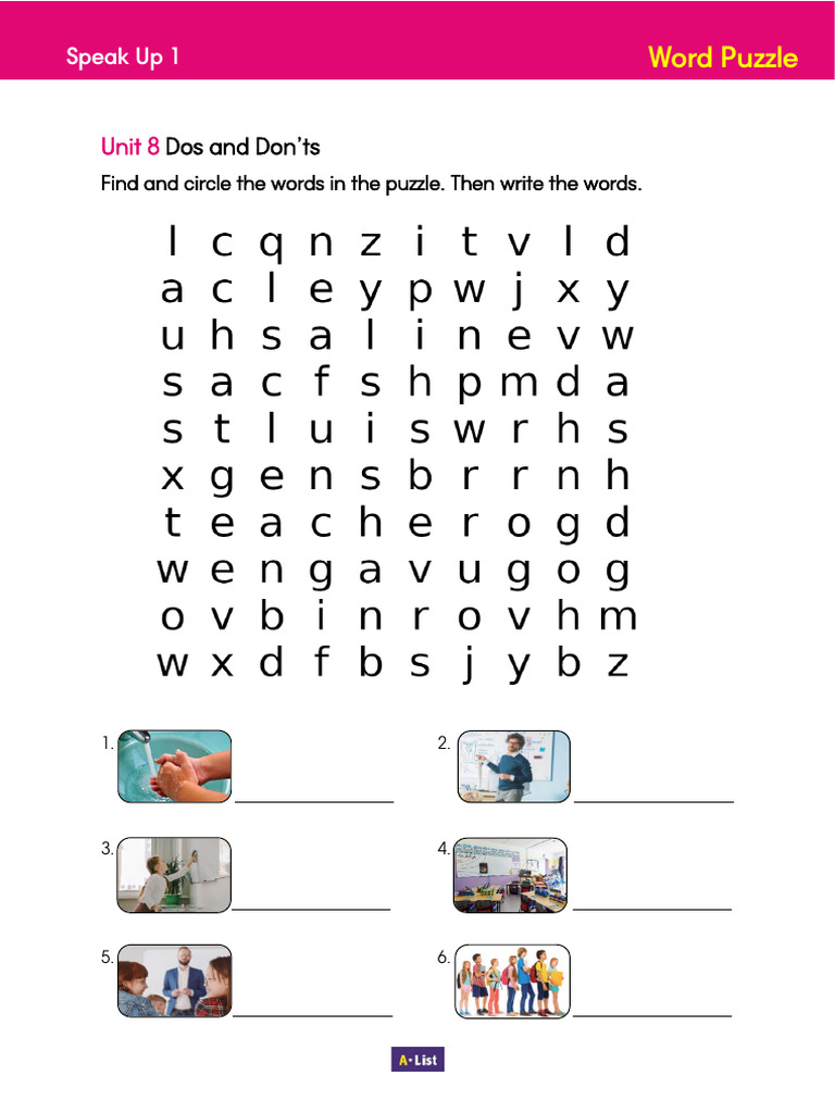 SU - SB1 - U8 - Word Puzzle | PDF