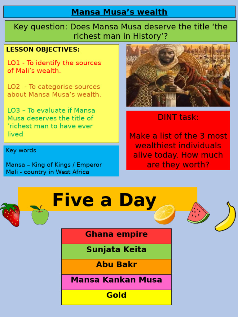 Exploring Mansa Musa's Wealth | PDF | History